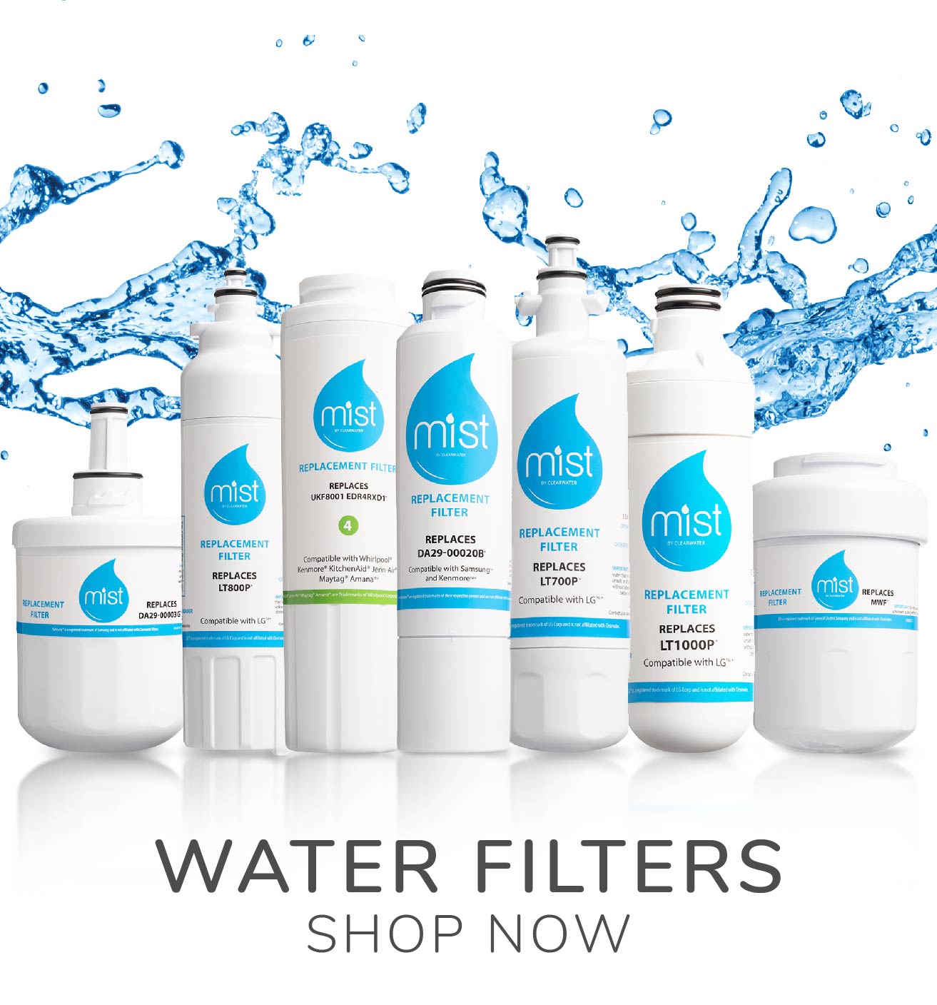 Replacement Refrigerator Water Filters | Mist Filters