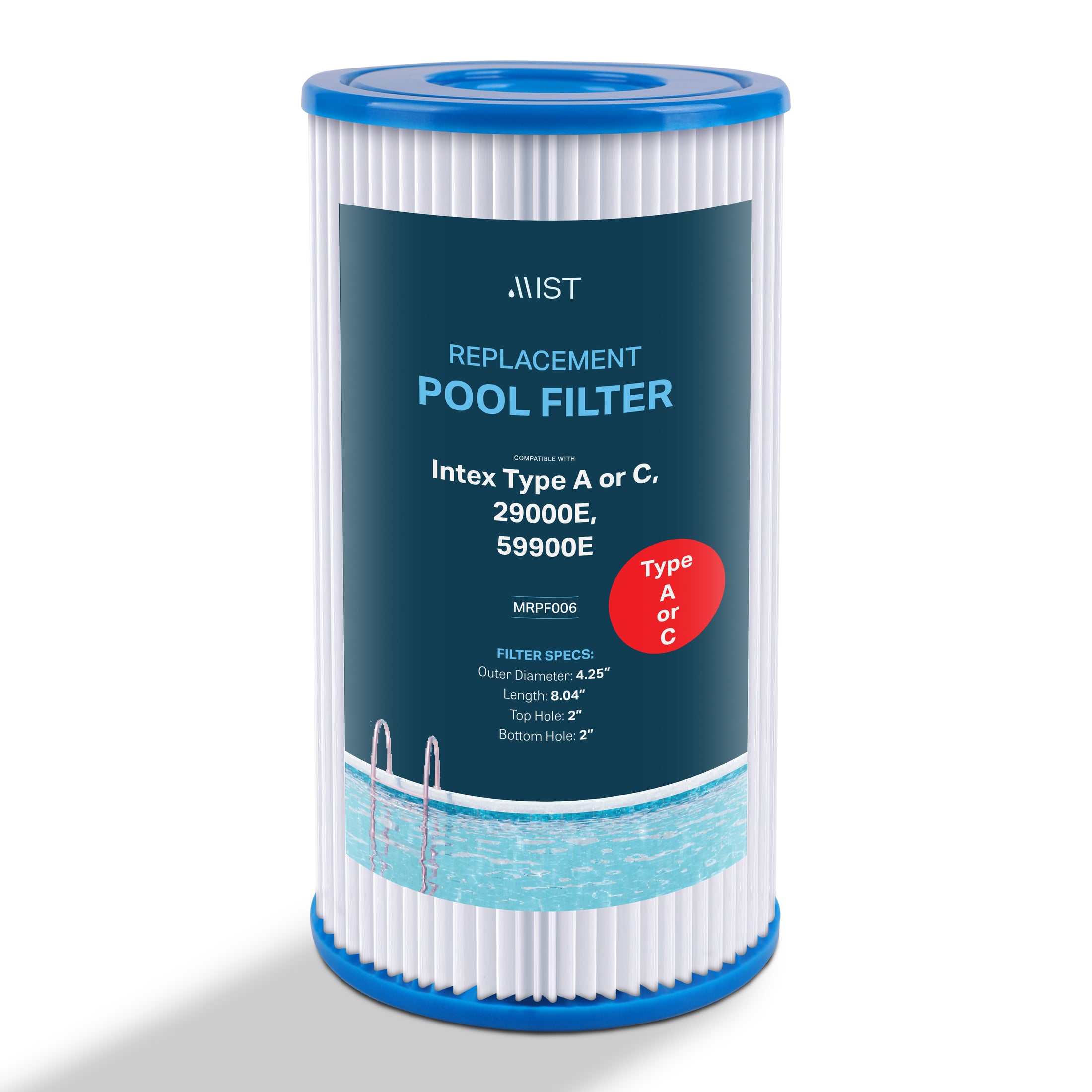 Intex Type A or C Pool Filter Cartridge Replacement for 29000E, 59900E ...