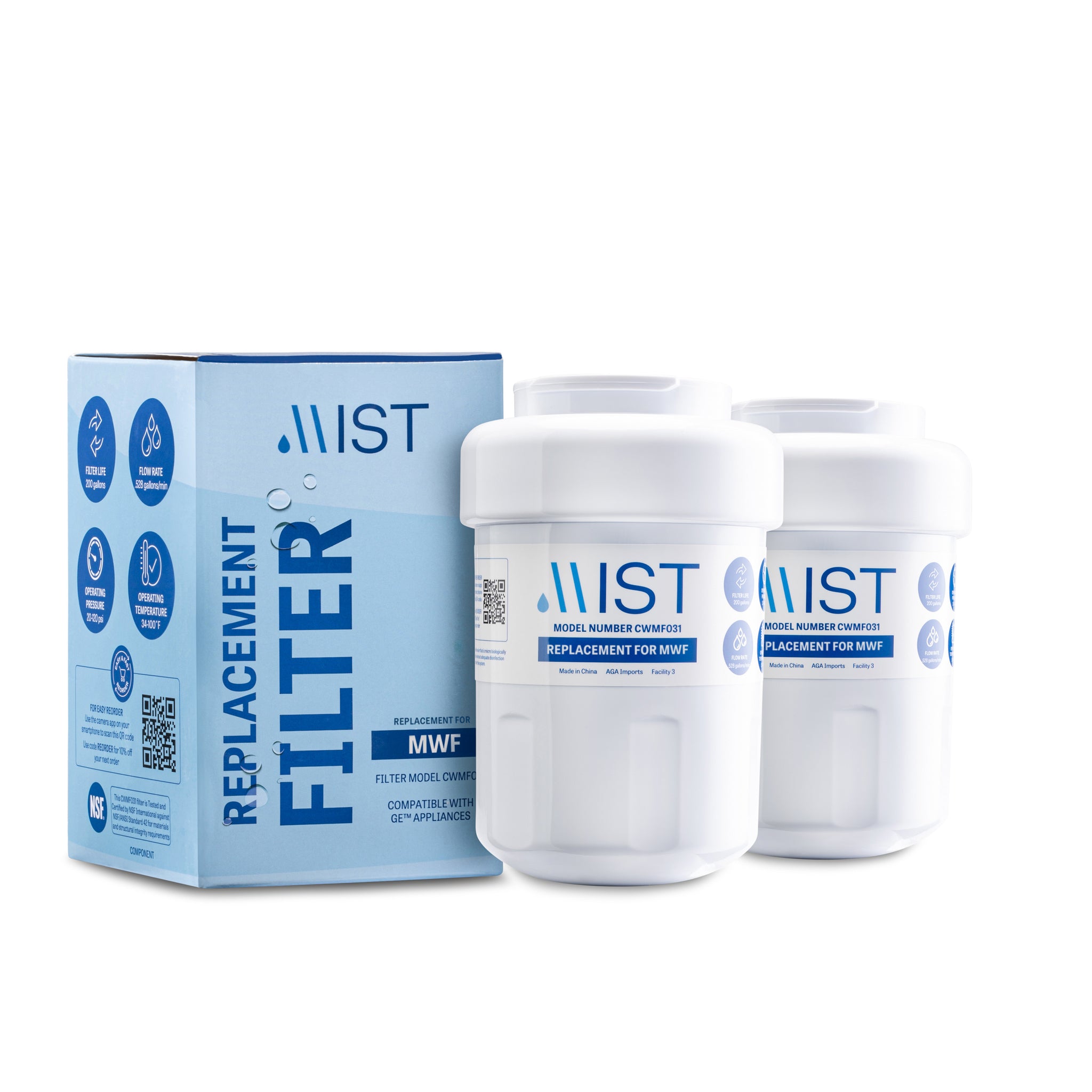 GE MWF Replacement Water Filter | Mist Filters